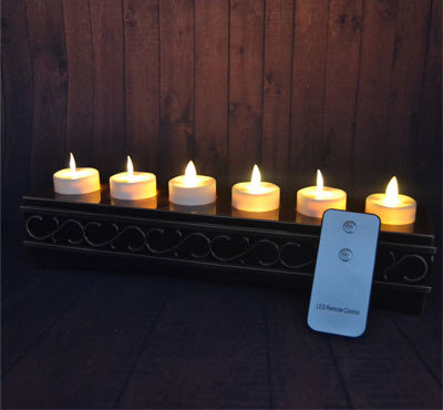 Remote Control Led Flameless Wireless Rechargeable Tealight Led Candle With Moving Flame