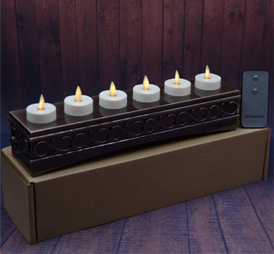 Remote Control Led Flameless Wireless Rechargeable Tealight Led Candle With Moving Flame