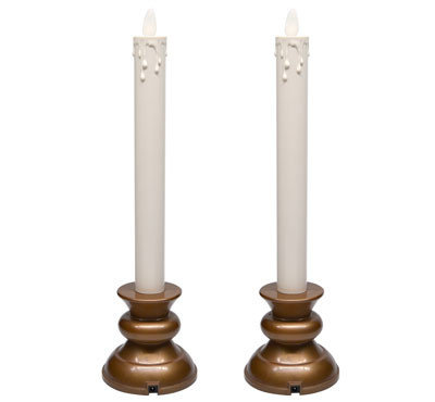 Rechargeable Taper Remote Control With Timer Function Led Flickering Wedding Candle Set