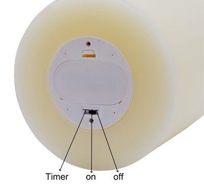 Flameless 3 Dancing Wicks Battery Operated Big Led Big Wax Candle Outdoor