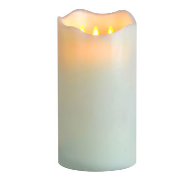 Flameless 3 Dancing Wicks Battery Operated Big Led Big Wax Candle Outdoor