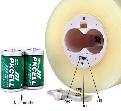 Flameless 3 Dancing Wicks Battery Operated Big Led Big Wax Candle Outdoor
