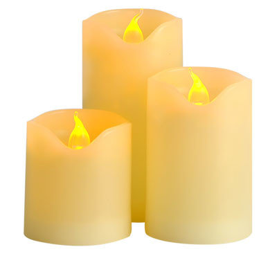 3pcs/Lot Small Battery Operated Led Candle With Long Lasting Bright Light Flameless Led Pillar Candle Set With High Qual