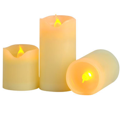 3pcs/Lot Small Battery Operated Led Candle With Long Lasting Bright Light Flameless Led Pillar Candle Set With High Qual