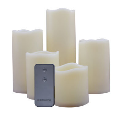 5pcs Waterproof Remote Control LED Outdoors Candles Night Lamp for Wedding Birthday Party Christmas Home Decor