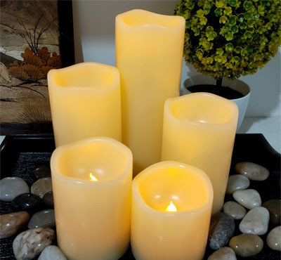 5pcs Waterproof Remote Control LED Outdoors Candles Night Lamp for Wedding Birthday Party Christmas Home Decor