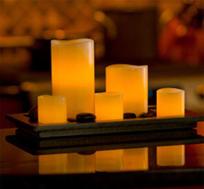 3pcs/Set Ivory Led Candles Battery Operated Real Wax Flickering Flame LED Candle Christmas Home Decoration Set With 2 Ke