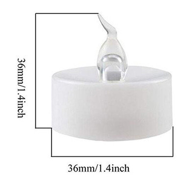 Battery Operated Flickering Warm White Flame Christmas Tealight Candle