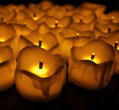 Flameless Yellow Flicker Tear Wax Drop Candle Mini Battery Operated Tea Lights New Arrive Realistic Led Tea Light Candle