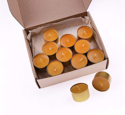 Bulk Pure Beeswax Tea Lights Candle In Aluminum Cup