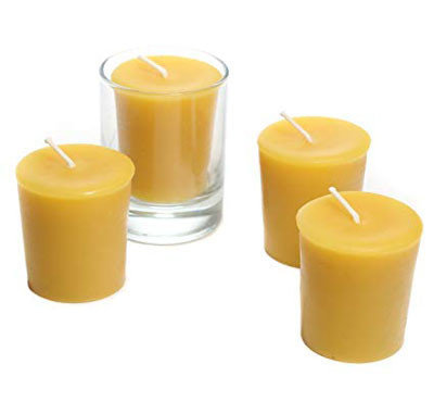 Homemade Natural Beeswax Votive Candles