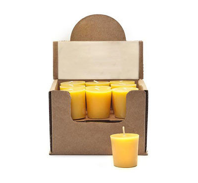 Homemade Natural Beeswax Votive Candles