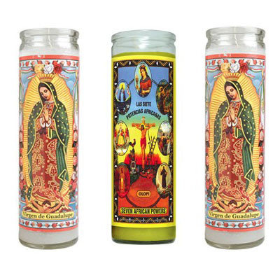 Wholesale Hispanic Mexican Glass Jar Religious Candles