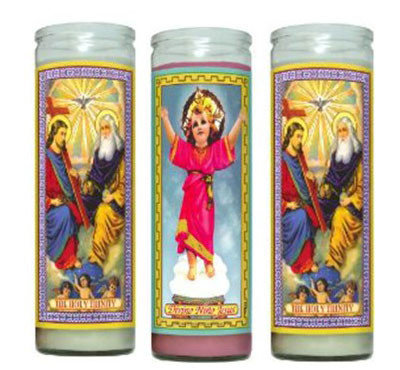 Wholesale Hispanic Mexican Glass Jar Religious Candles