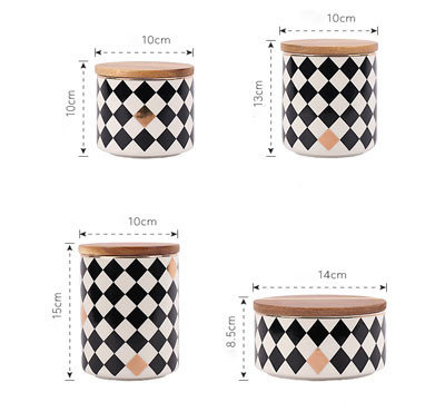 Wholesale Diamond Pattern Ceramic Jar Candles