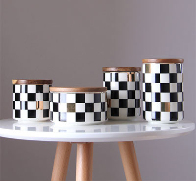 Bulk Ceramic Jar Candles With Square Figure