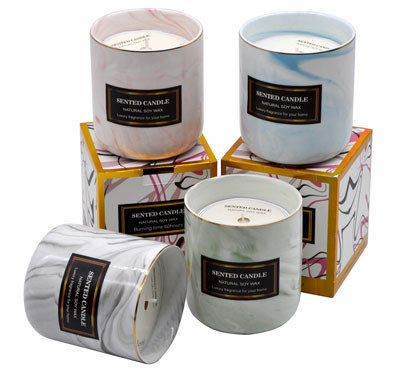 Marble Scented Jar Candles DIY