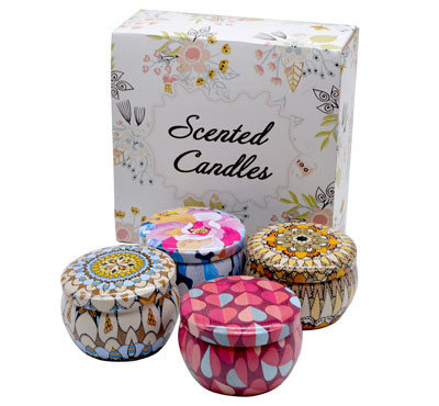 Belly Shape Fancy Tin Box Candles
