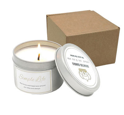 Scented Soy Wax Candles In Round Tin Can