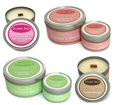 Scented Soy Wax Candles In Round Tin Can