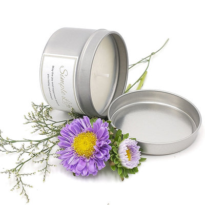 Scented Soy Wax Candles In Round Tin Can