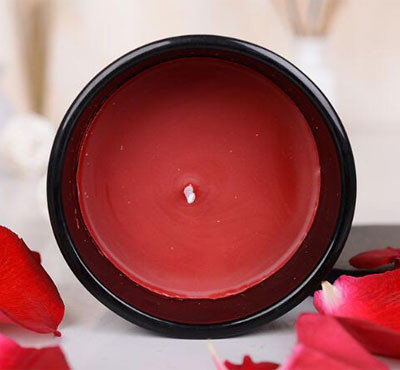 Personalised Black Glass Jar Soy Wax Candles Bulk