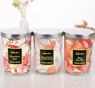 SPA Natural Scented Soy Wax Glass Jar Candles With Cover
