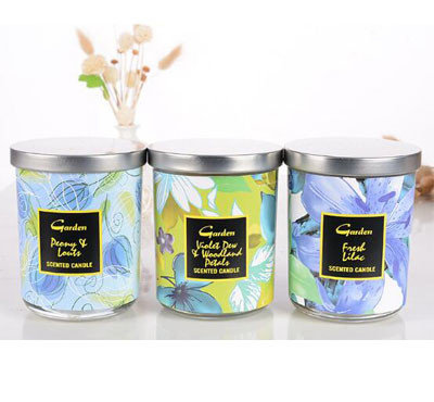 SPA Natural Scented Soy Wax Glass Jar Candles With Cover