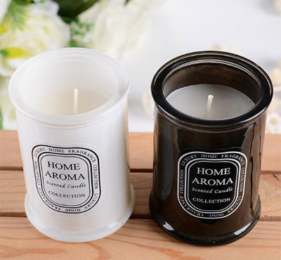 Small Black Sealed Cans Glass Jar Scented Soy Wax Candles Wholesale