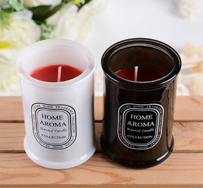 Small Black Sealed Cans Glass Jar Scented Soy Wax Candles Wholesale