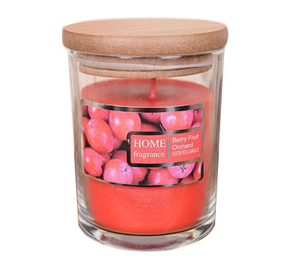 SPA Flameless Scented Soy Wax Candles In Glass Jars With Wood Cover