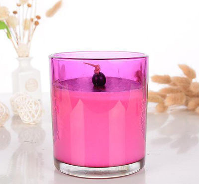 Hot Sale Tropical Style Aromatherapy Colored Glass Jar Soy Wax Candles
