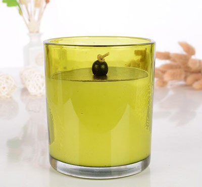 Hot Sale Tropical Style Aromatherapy Colored Glass Jar Soy Wax Candles