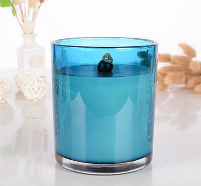 Hot Sale Tropical Style Aromatherapy Colored Glass Jar Soy Wax Candles