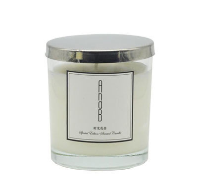 Custom Simple Style Glass Jar Soy Wax Candles With Aromatherapy