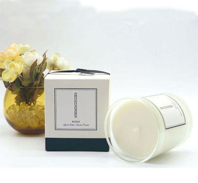 Custom Simple Style Glass Jar Soy Wax Candles With Aromatherapy