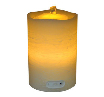Wave Top Flameless LED Candle Fountain With Timer Button