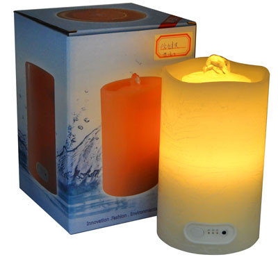 Wave Top Flameless Candle Fountain With Timer Button
