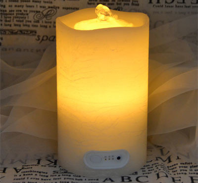Wave Top Flameless Candle Fountain With Timer Button