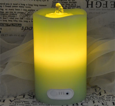 Wave Top Flameless Candle Fountain With Timer Button
