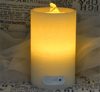 Flat Top Flameless Candle Fountain With Timer Button