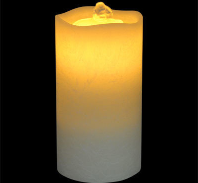 Lithium Battery Wave Top Flameless Candle Fountain With Remote Control