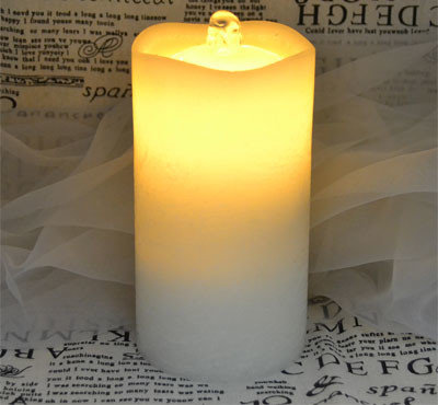 Lithium Battery Wave Top Flameless Candle Fountain With Remote Control