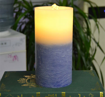 Gradient Color Flameless Candle Fountain With Lithium Battery
