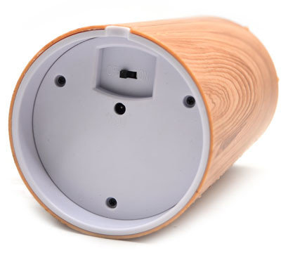 Plastic Imitation Wooden Flameless Candle Fountain With Lithium Battery