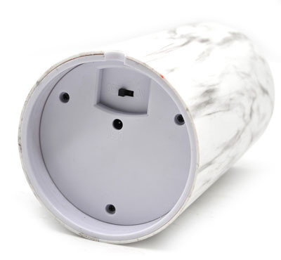Rechargeable Flameless Candle Fountain With Plastic Imitation Marble
