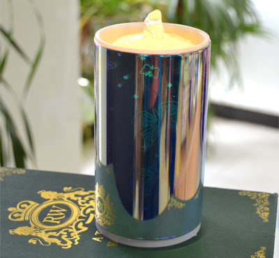 Rechargeable 3D Glass Butterfly Flameless LED Candle Fountain