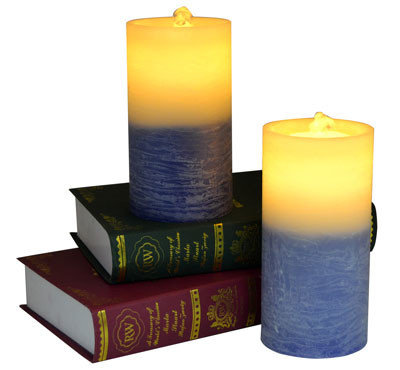 Gradient Color Flameless LED Candle Fountain With Battery