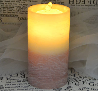 Gradient Color Flameless LED Candle Fountain With Battery