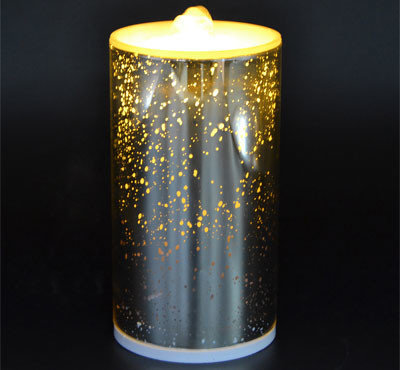 Rechargeable 3D Glass Spot Flameless Candle Fountain With 3D Battery